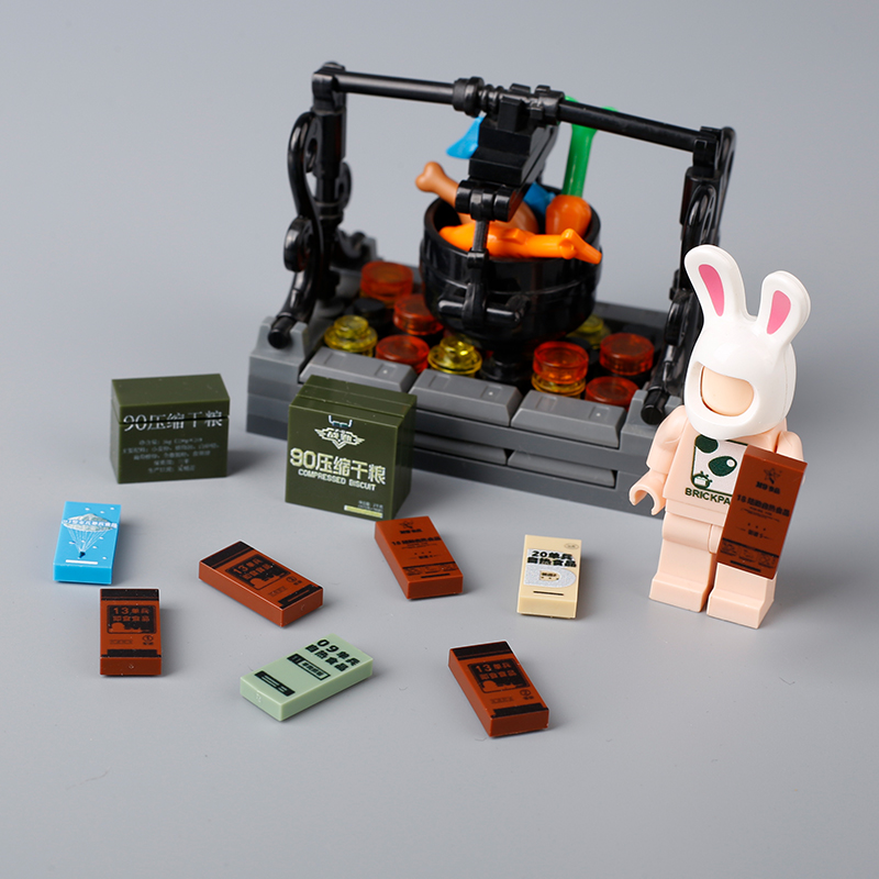 Printed Military Soldier Rations Army Bricks Kids Kits Compatible