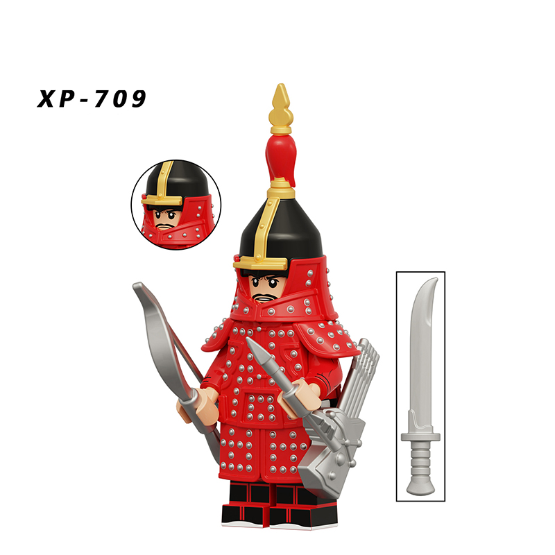 Qing dynasty Series Minifigs Bricks Accessories Weapon Helmet Cloak