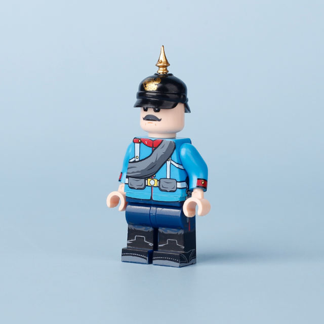 WW1 German Prussian Soldiers Minifigs Bricks Gun Helmet Compatibal Toy