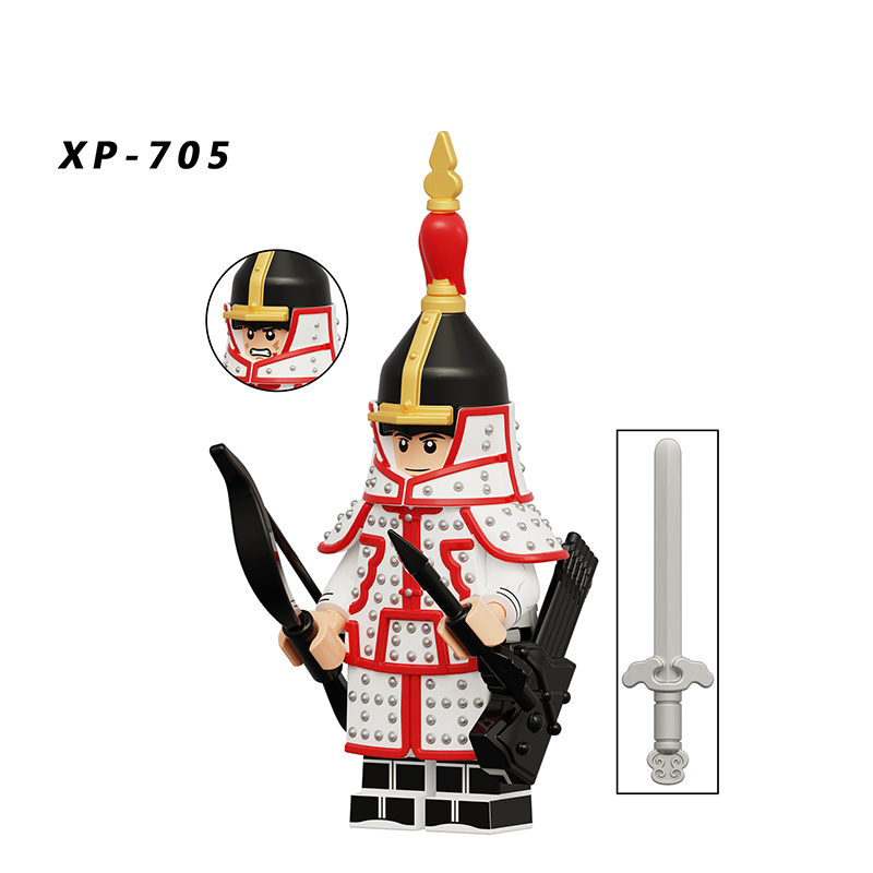 Qing dynasty Series Minifigs Bricks Accessories Weapon Helmet Cloak