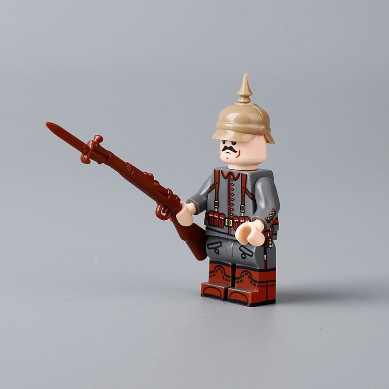 WW1 German Prussian Soldiers Minifigs Bricks Gun Helmet Compatibal Toy