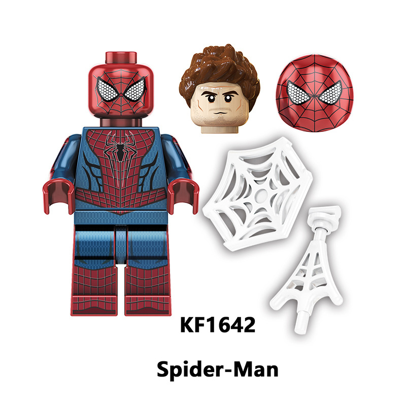 American Movie Comics Superheroes Spiderman Minifigs Kids Bricks Toy
