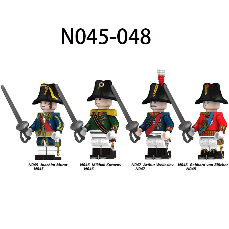 Medieval French Military Series Officer Soliders Minifigs Bricks Kids