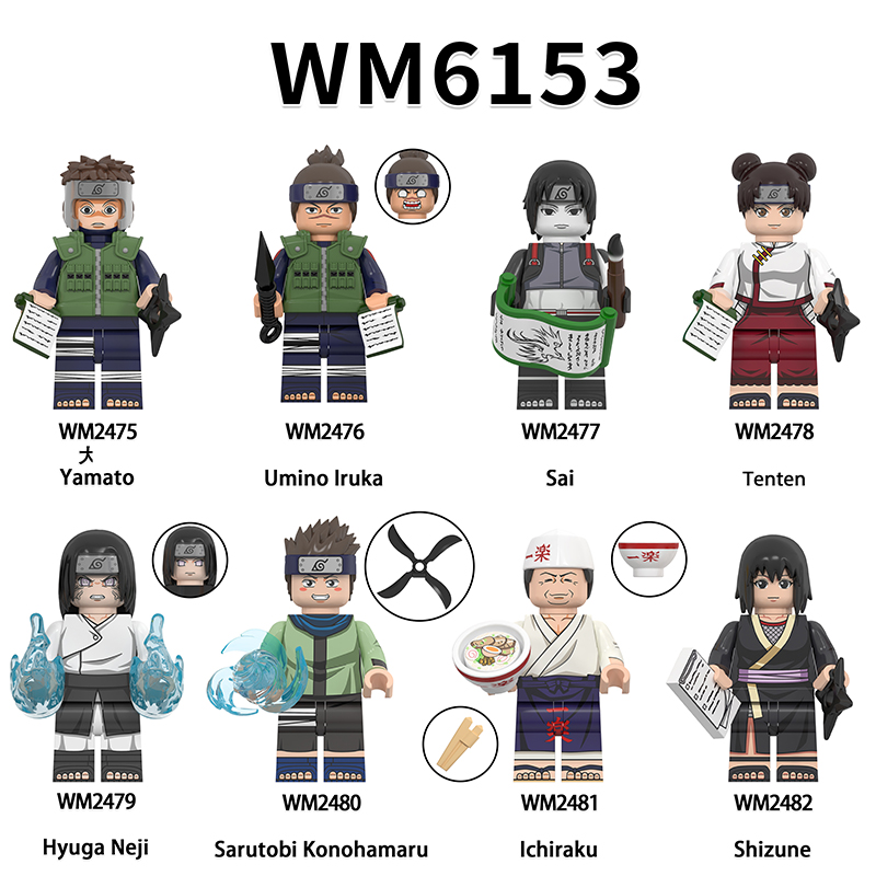 Naruto Japanese Film Cartoon Saruyobi Konhamaru Bricks Kids Kits