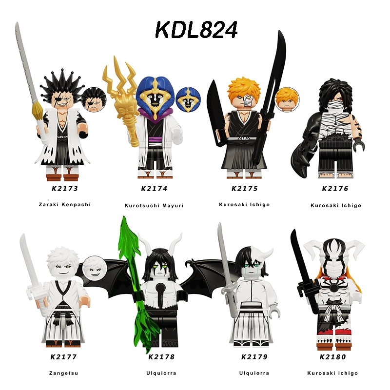 Bleach Anime Zangetsu Mayuri Minifigs Bricks Kids Collection Model Kits