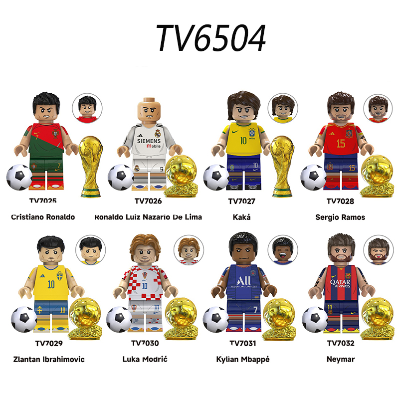 World Cup Ztlantan Ibrahimovic Football Minifig Kids Bricks Kits