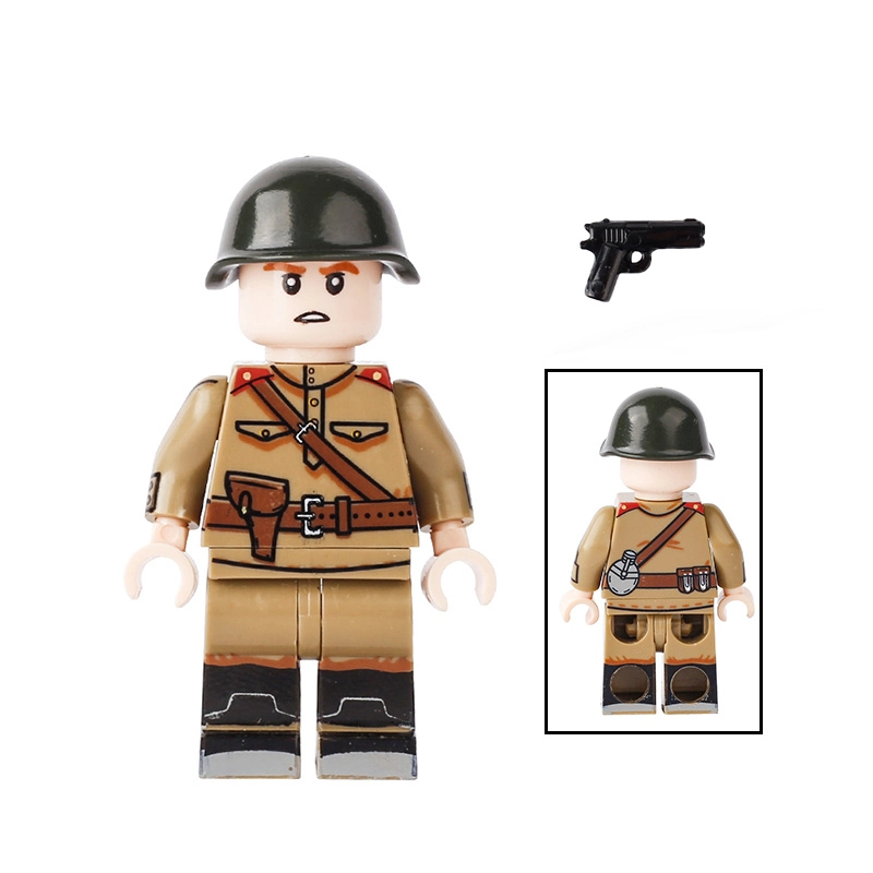 Soviet Union Soldiers Minifigs Children Bricks Accessories Compatible