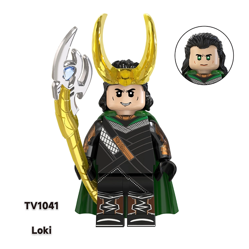 Anime Cartoon Movie Loki Iron Man Minifigs Bricks Kids Kits