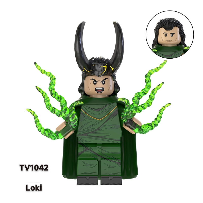Anime Cartoon Movie Loki Iron Man Minifigs Bricks Kids Kits