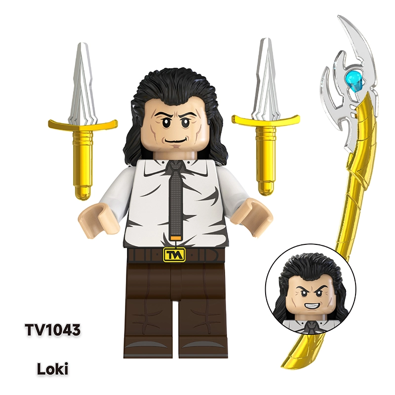 Anime Cartoon Movie Loki Iron Man Minifigs Bricks Kids Kits