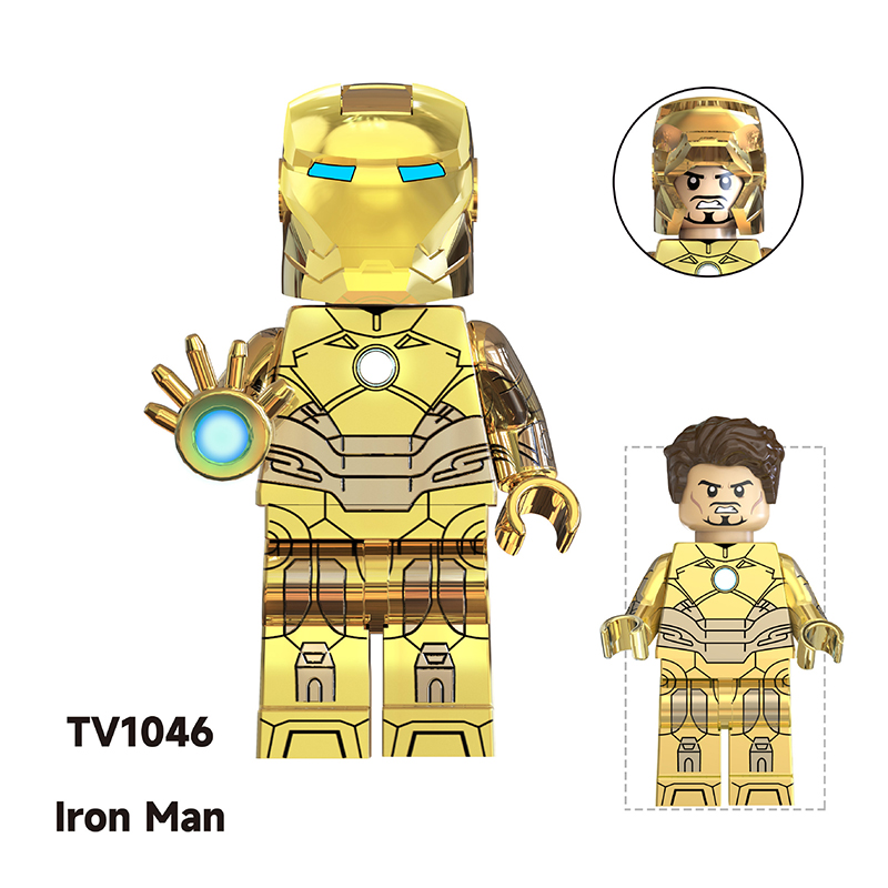 Anime Cartoon Movie Loki Iron Man Minifigs Bricks Kids Kits