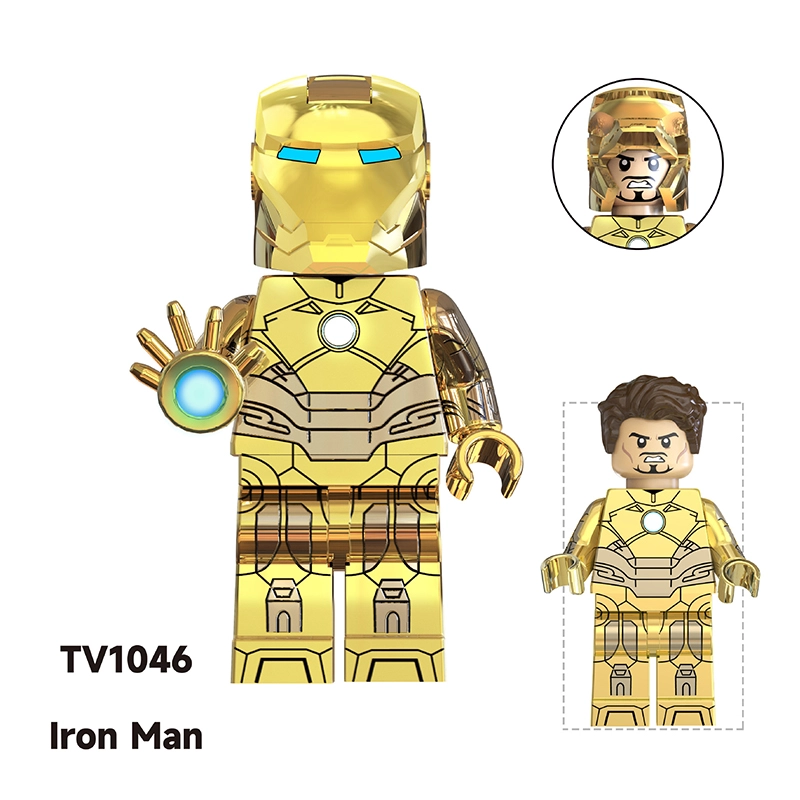 Anime Cartoon Movie Loki Iron Man Minifigs Bricks Kids Kits