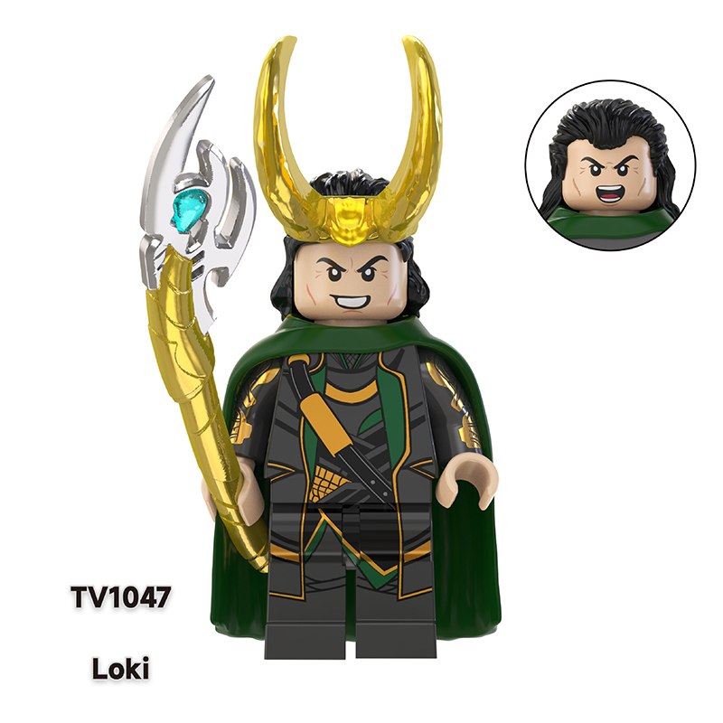 Anime Cartoon Movie Loki Iron Man Minifigs Bricks Kids Kits