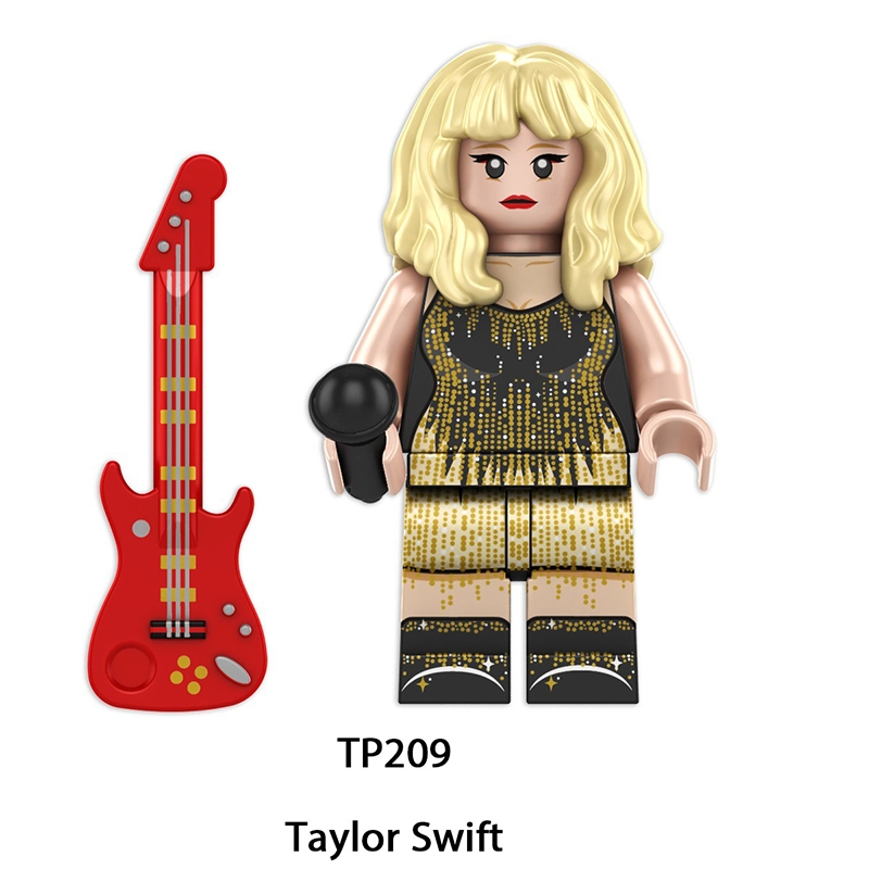 Barbie Series Taylor Swift Minifigs Pink Action Figures Bricks Compatible