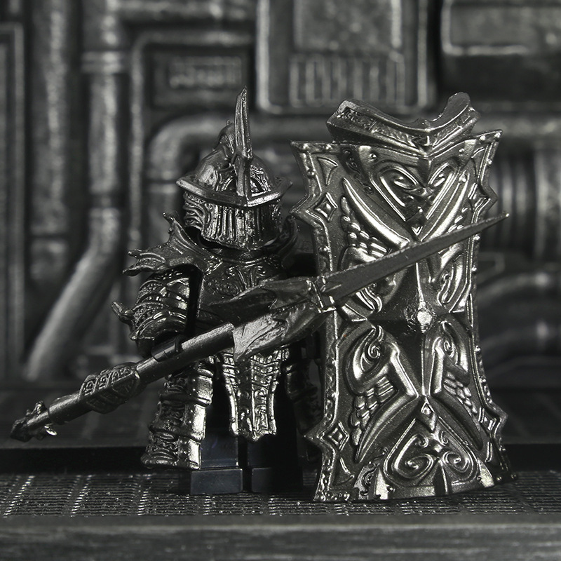Medieval Series Demon's Souls Minifigs Tower Knight Bricks Compative White