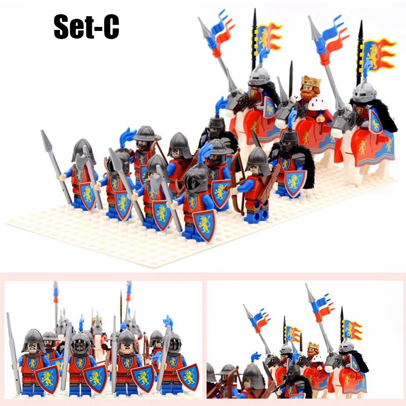 Medieval Soliders Leigon Queen Minifigs Accessories Weapon Helmet Shield
