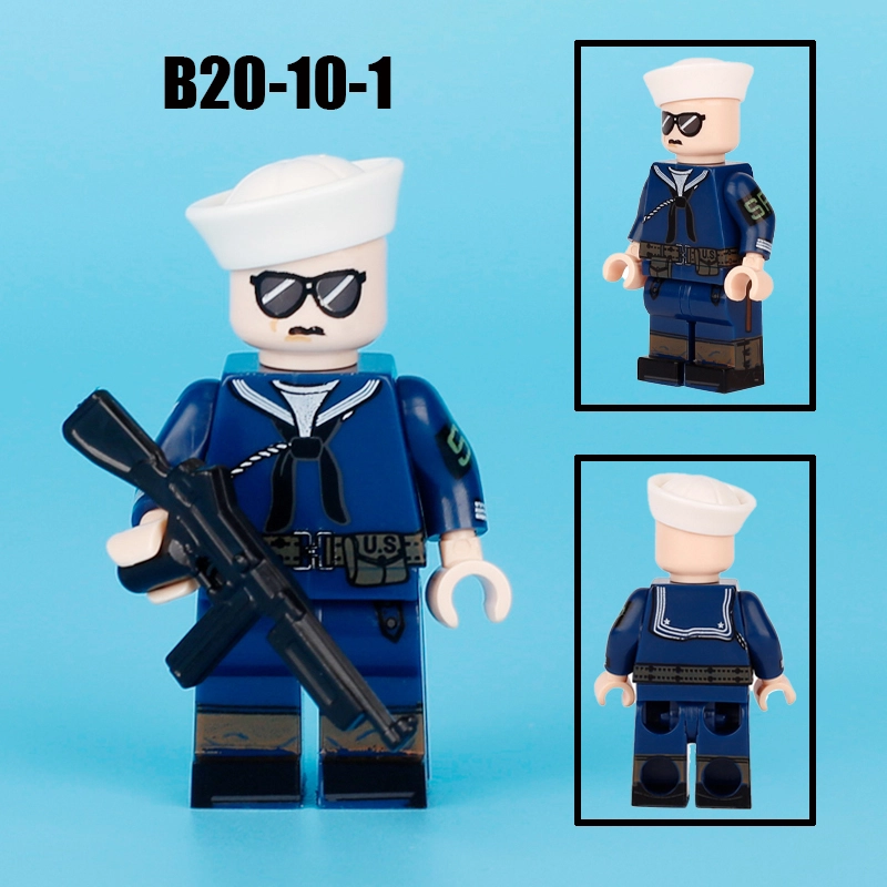 US Navy Corporal Army Gunner Kids Bricks War Weapon Military Compatible