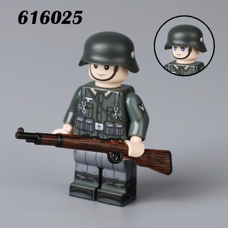 WW1 WW2 Soliders Gunner Kids Bricks War Military Compatible