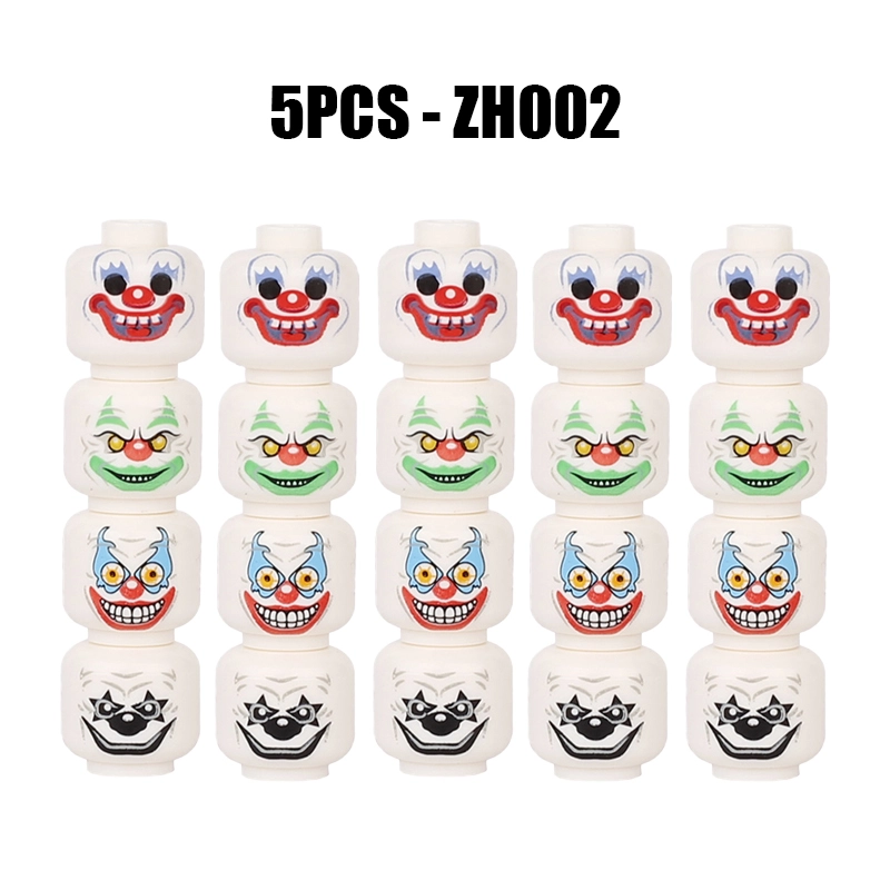 MOC City Joker Emotion Head Body Parts Building Blocks Bricks Toys