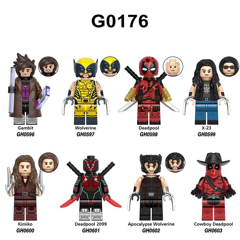 DC Superhero Apocalypse Wolverine Cowboy Deadpool Minifigs Compatible ...