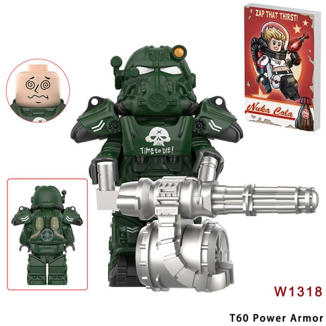 Game radiation robots Power Armor Figure Toys War Motorcycle Kids Gifts