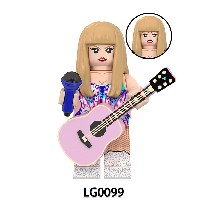 Barbie Series Taylor Swift Minifigs Pink Action Figures Bricks Compatible
