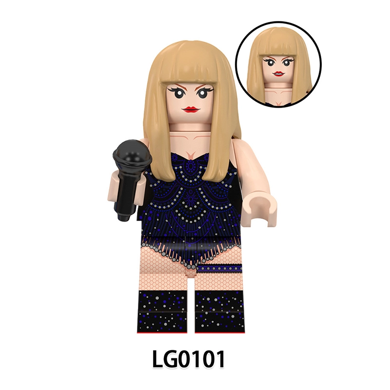 Barbie Series Taylor Swift Minifigs Pink Action Figures Bricks Compatible