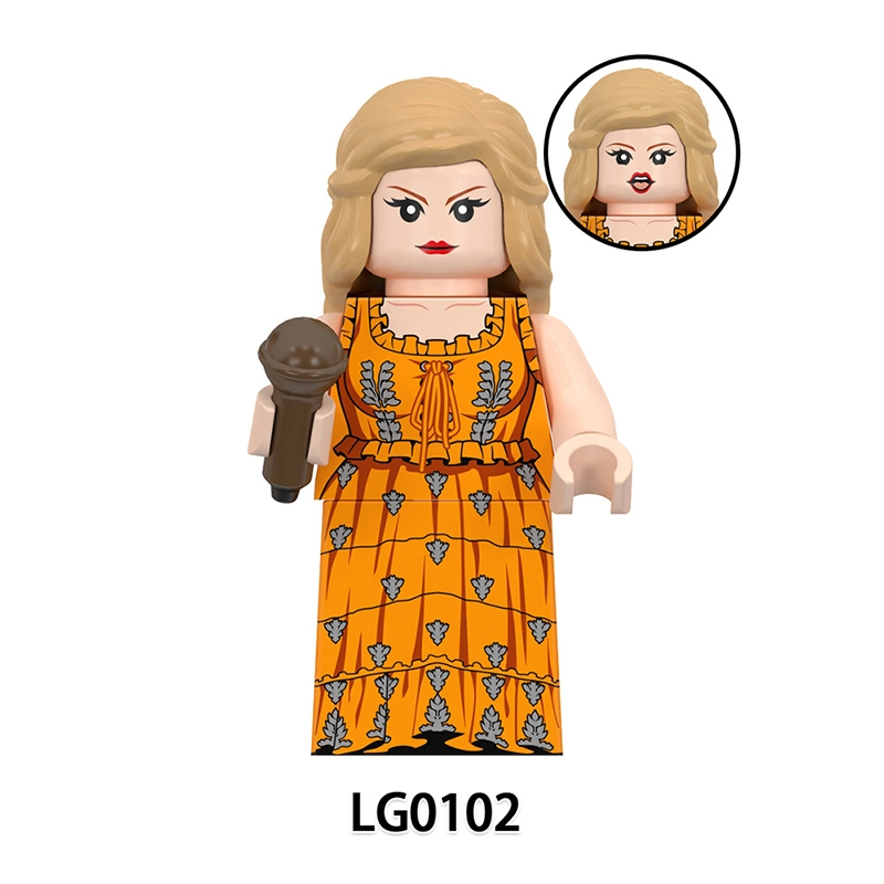 Barbie Series Taylor Swift Minifigs Pink Action Figures Bricks Compatible