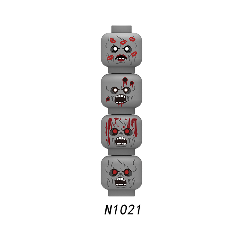 MOC City MinifigIs Face Emotion Head Body Parts Army Bricks Toys