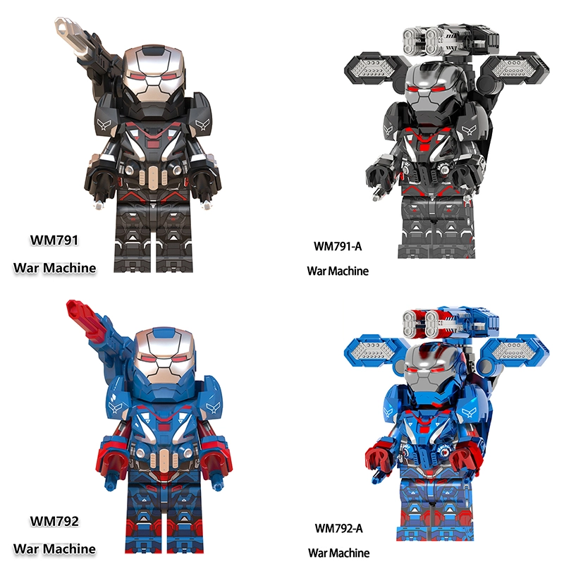 Superheroes War Machine Minifigs Bricks Accessories Parts Weapon