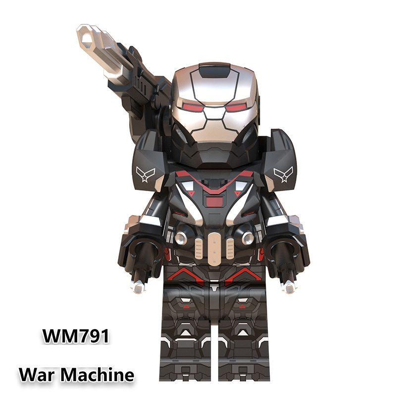 Superheroes War Machine Minifigs Bricks Accessories Parts Weapon