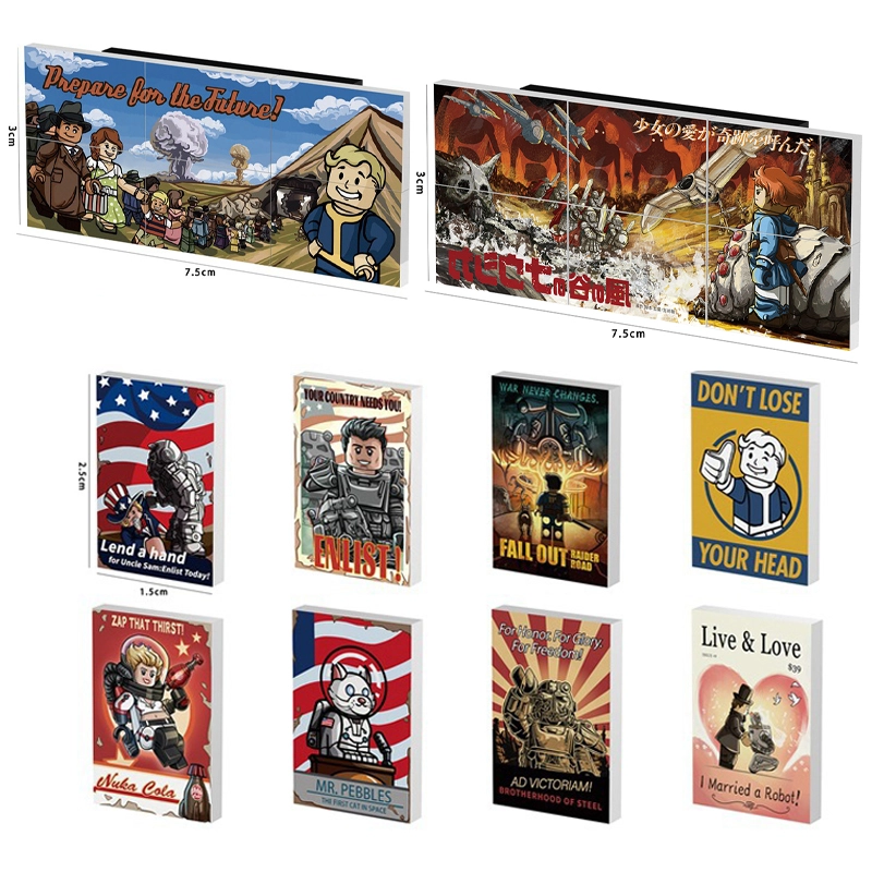 Game radiation robots Power Armor Figure Toys War Motorcycle Kids Gifts