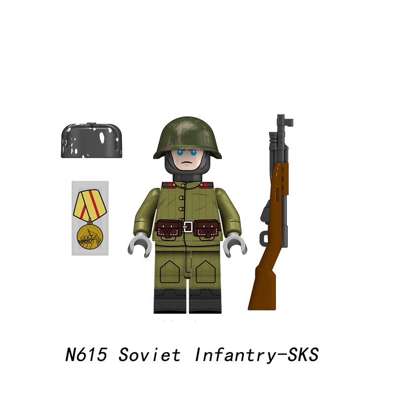 Military Soviet Infantry Gun Weapon Minifigs Bricks Kits Compatible