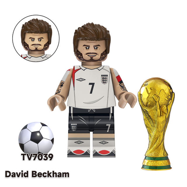 World Cup Kylian Mbappe David Beckham Football Minifig Kids Bricks