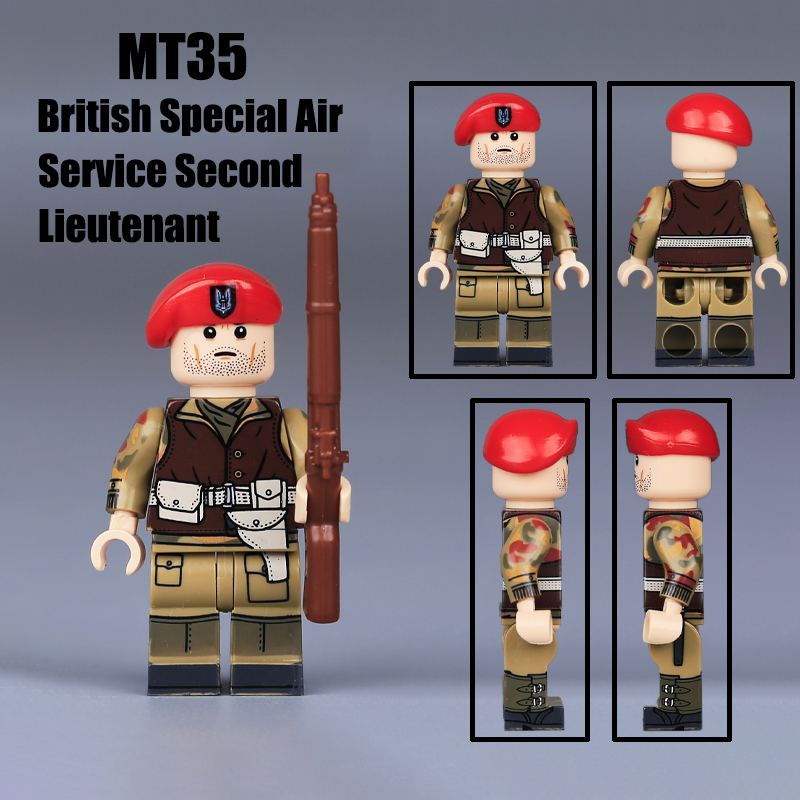 WW2 British Airborne Parachute Regiment Sergeant Minifigs Bricks Compatible