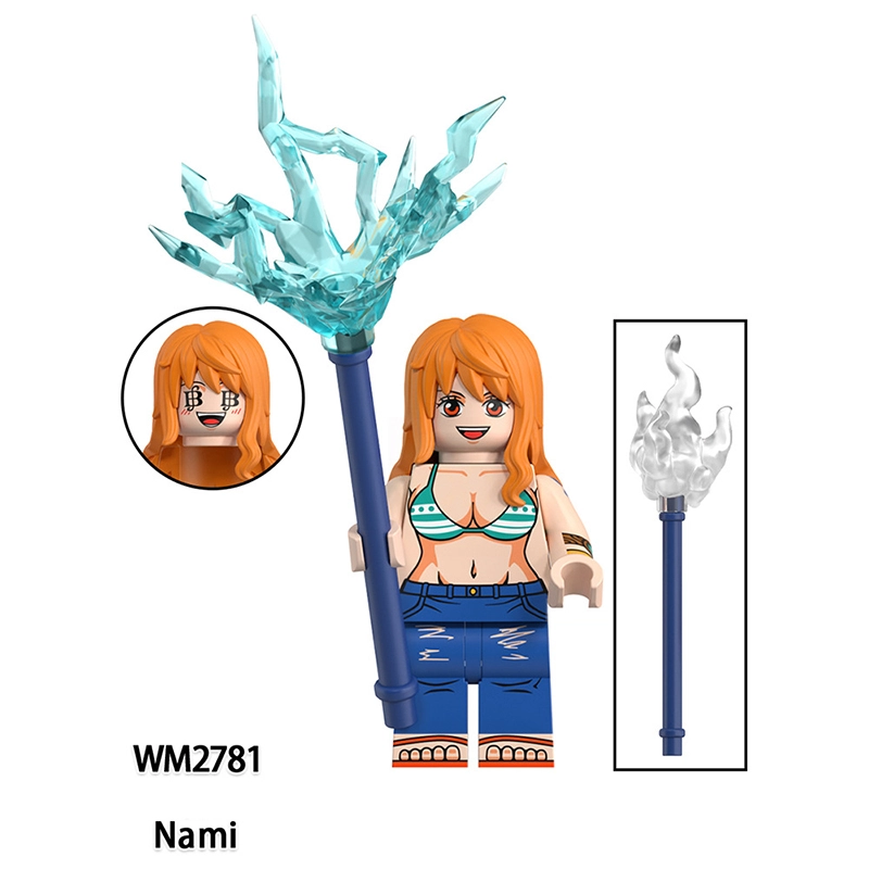 Japanese Anime Game Roronoa Zoro Brook Usopp Robin Minifigs Kids Toys
