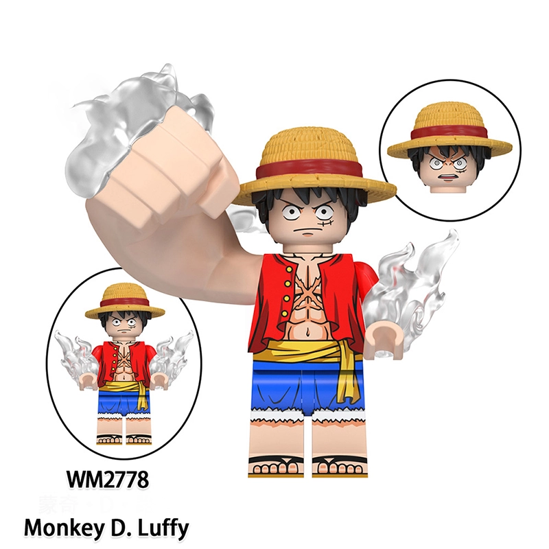 Japanese Anime Game Roronoa Zoro Brook Usopp Robin Minifigs Kids Toys