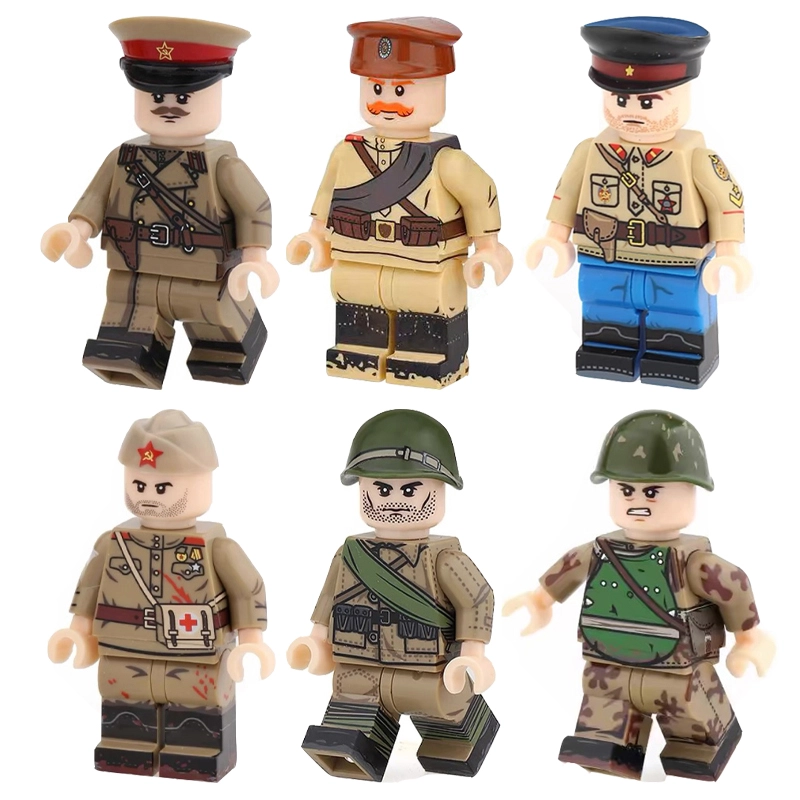 Military Soviet Infantry Gun Weapon Minifigs Bricks Kits Compatible