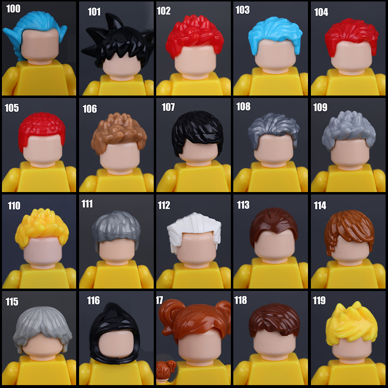 Brickpanda| Hair Action Figures Accessories Compatible Bricks Kits
