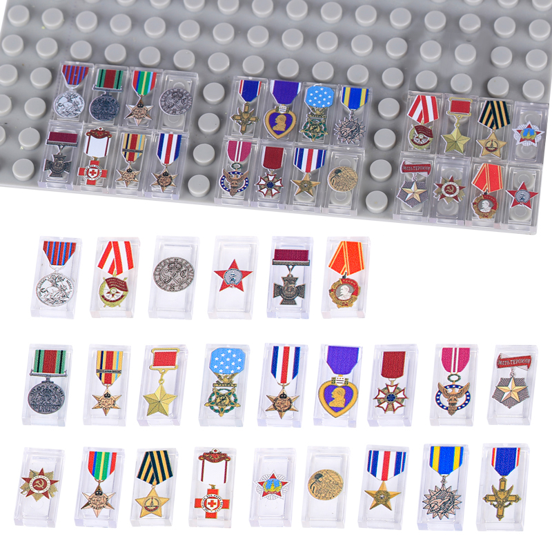 Military Silver Medal of Italian Military Valor Compatible Kids Bricks