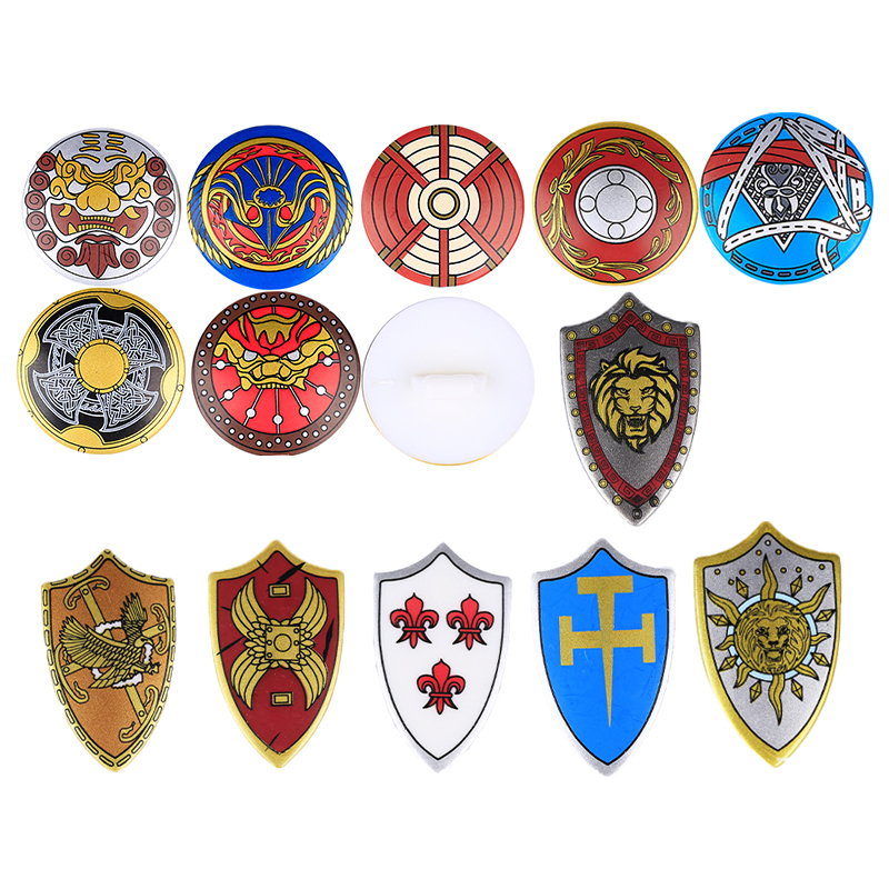 Medieval Military Army Castle Warrior Shield Shoulder Armor DIY Bricks