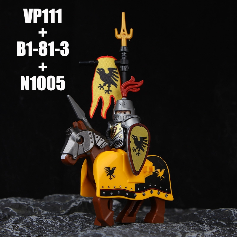 Medieval Soliders Minifigs Bricks Accessories Weapon Helmet Shield