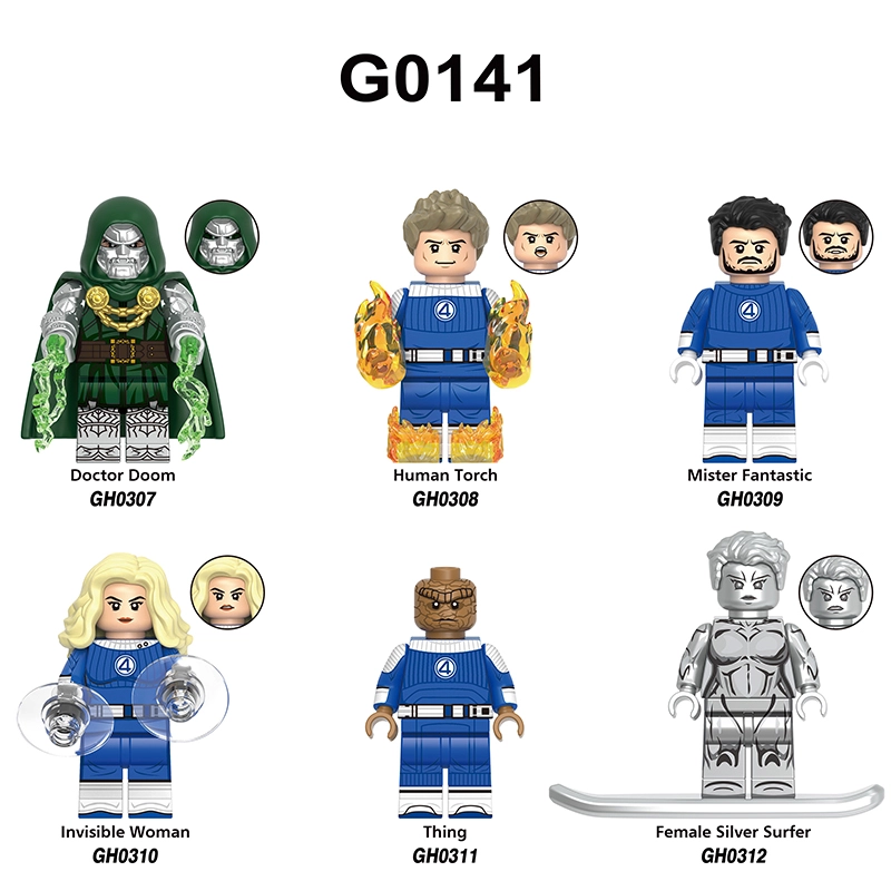 DC Comics Female Silver Surfer Minifigs Compatible Kids Bricks Kits