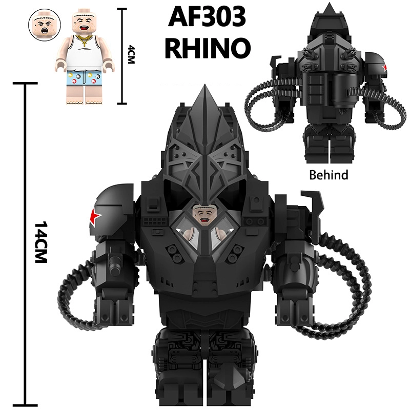 Animal Superman2 Rhino Minifigs Bricks Mechanical Armor Children Gifts