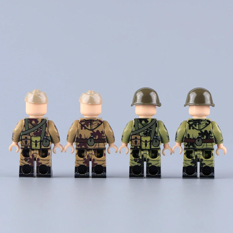 Soviet Union Amoeba pattern Army Soldiers Minifigs Accessories Compatible