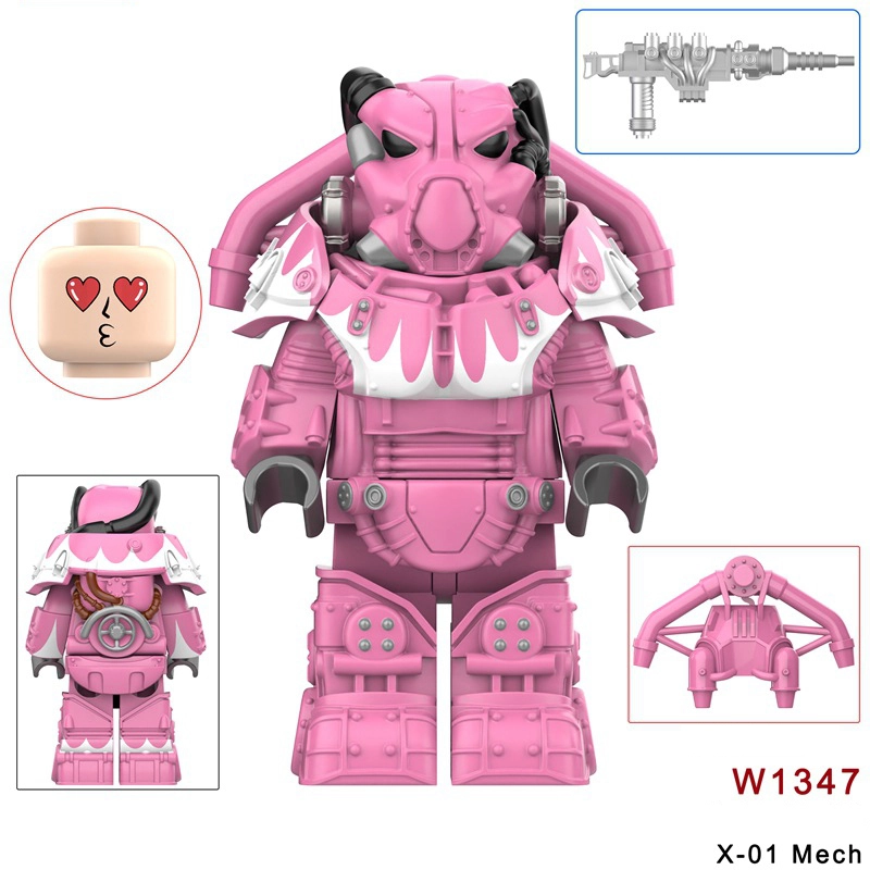 Game radiation robots Power Armor Figure Toys War Motorcycle Kids Gifts