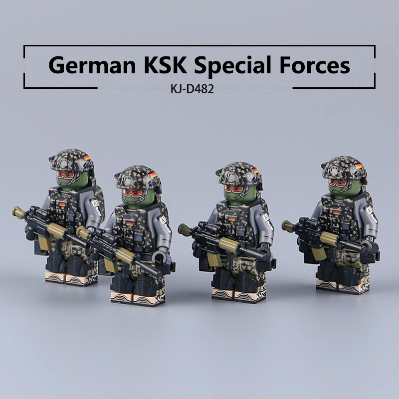 German KSK Special Forces Soliders Minifigs Knee Pads Belt Accessories