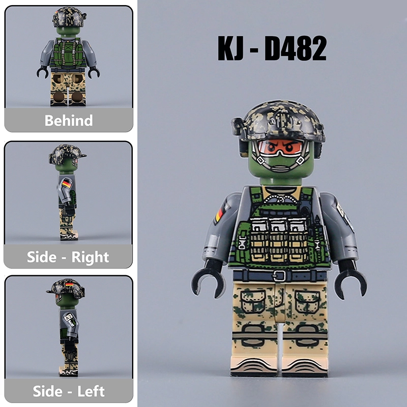 German KSK Special Forces Soliders Minifigs Knee Pads Belt Accessories