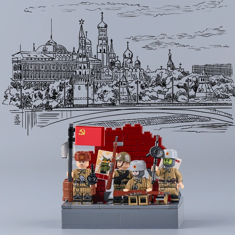 Military Mosin-Nagant Rifle Soviet Soliders Action Figures Bricks