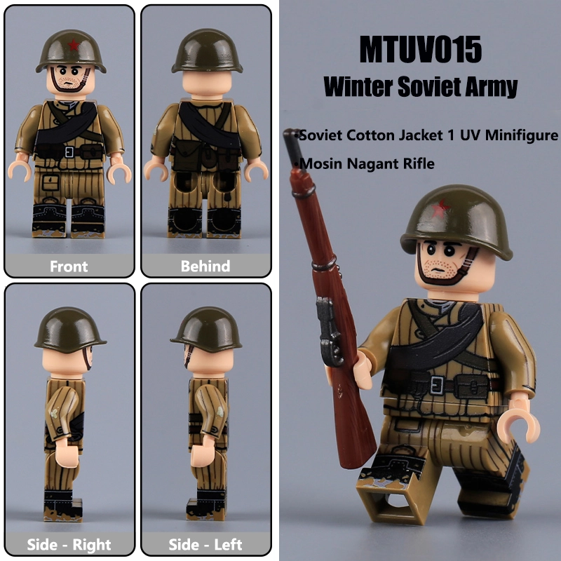 Military Mosin-Nagant Rifle Soviet Soliders Action Figures Bricks